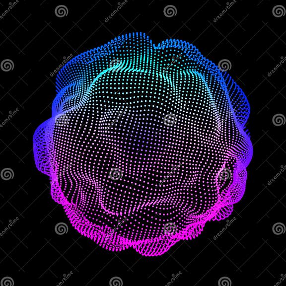 Abstract Topographic Map of Human Brain. Conceptual of Creative and ...