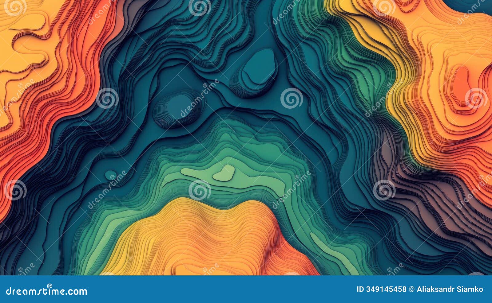 Abstract Topographic Map with Modern Geographic Design Patterns Stock ...