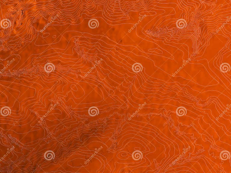 Abstract Topographic Map in Orange Colors Stock Illustration ...