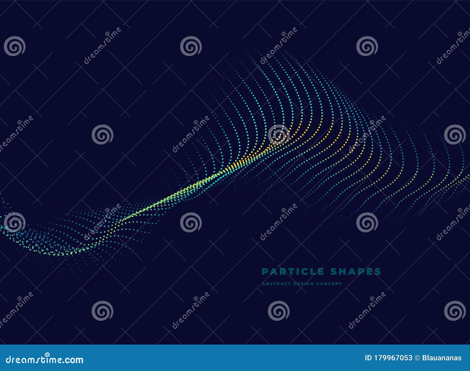 Abstract Topographic Particle Wave Stock Vector - Illustration of ...