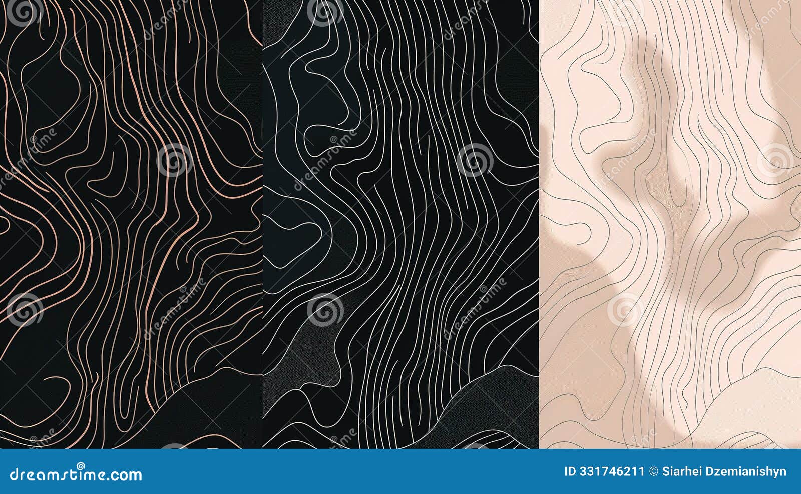 Topographic Map Patterns, Topography Line Map. Outdoor Vector ...