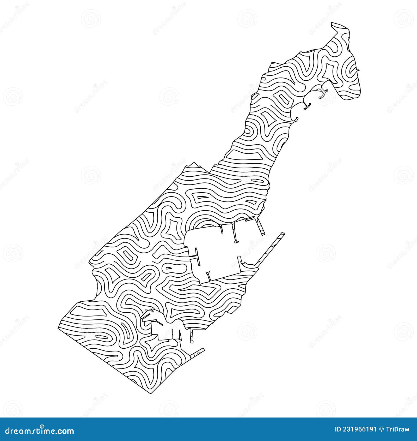Abstract Topographic Style Monaco Map Design Stock Vector ...