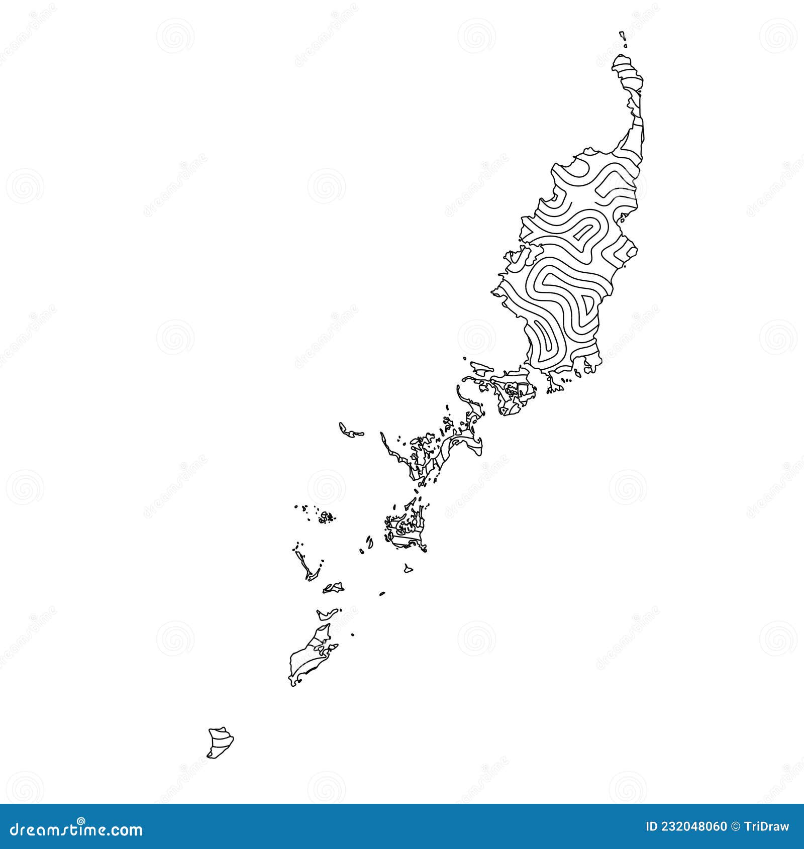 Abstract Topographic Style Palau Map Design Stock Vector - Illustration ...