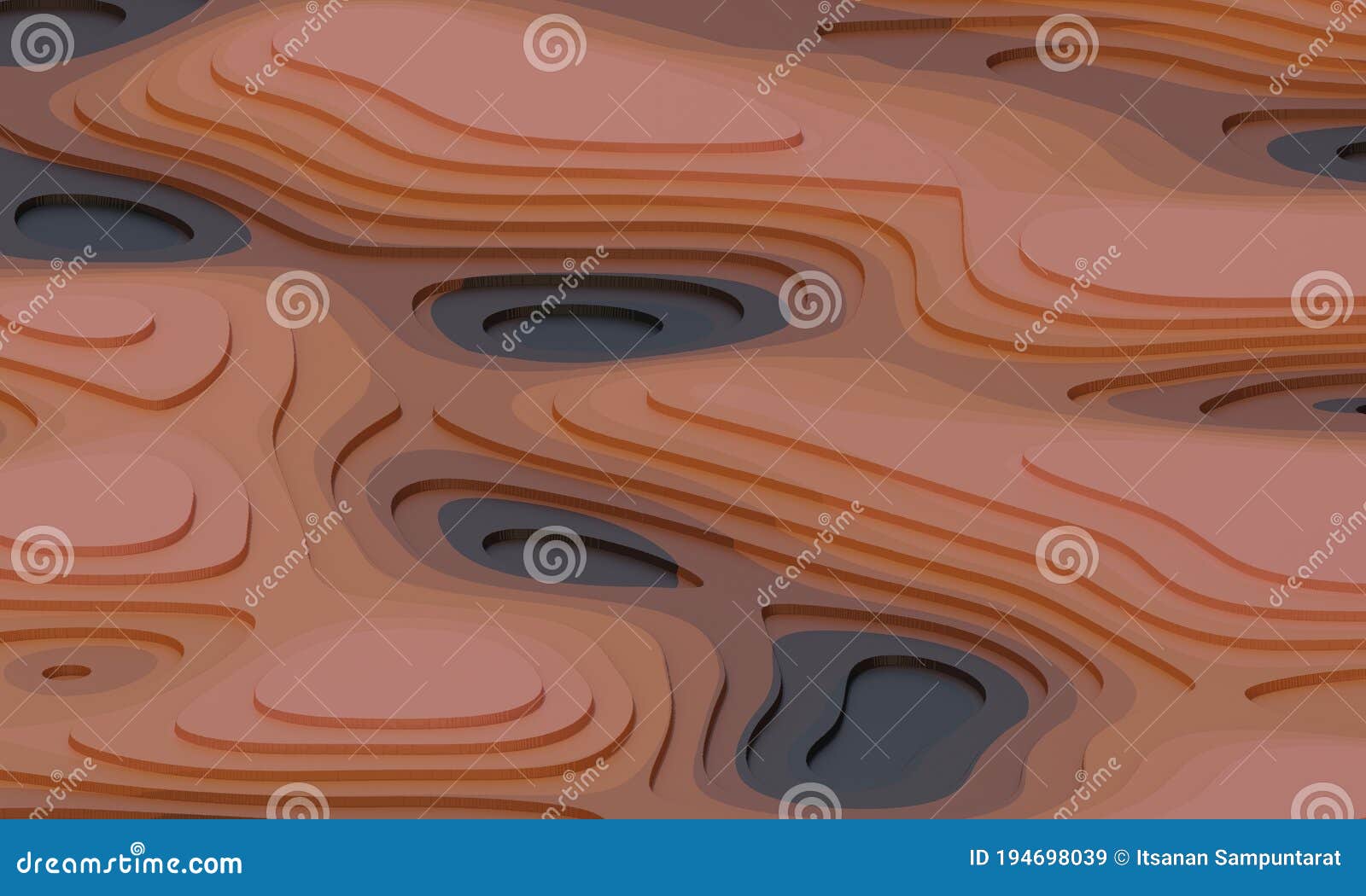 Abstract Topographic Surface Stock Illustration - Illustration of ...