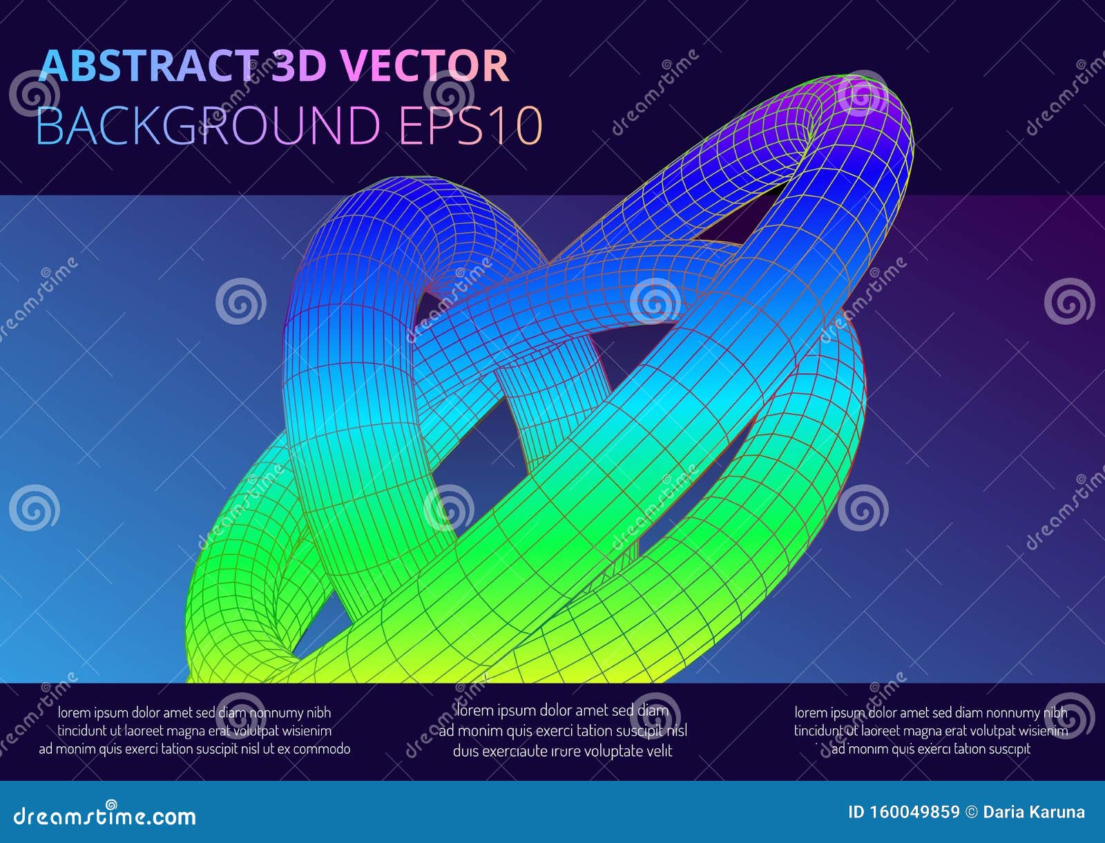 Abstract Toroidal Volumetric Figures. the Structure of Geometric Shapes ...