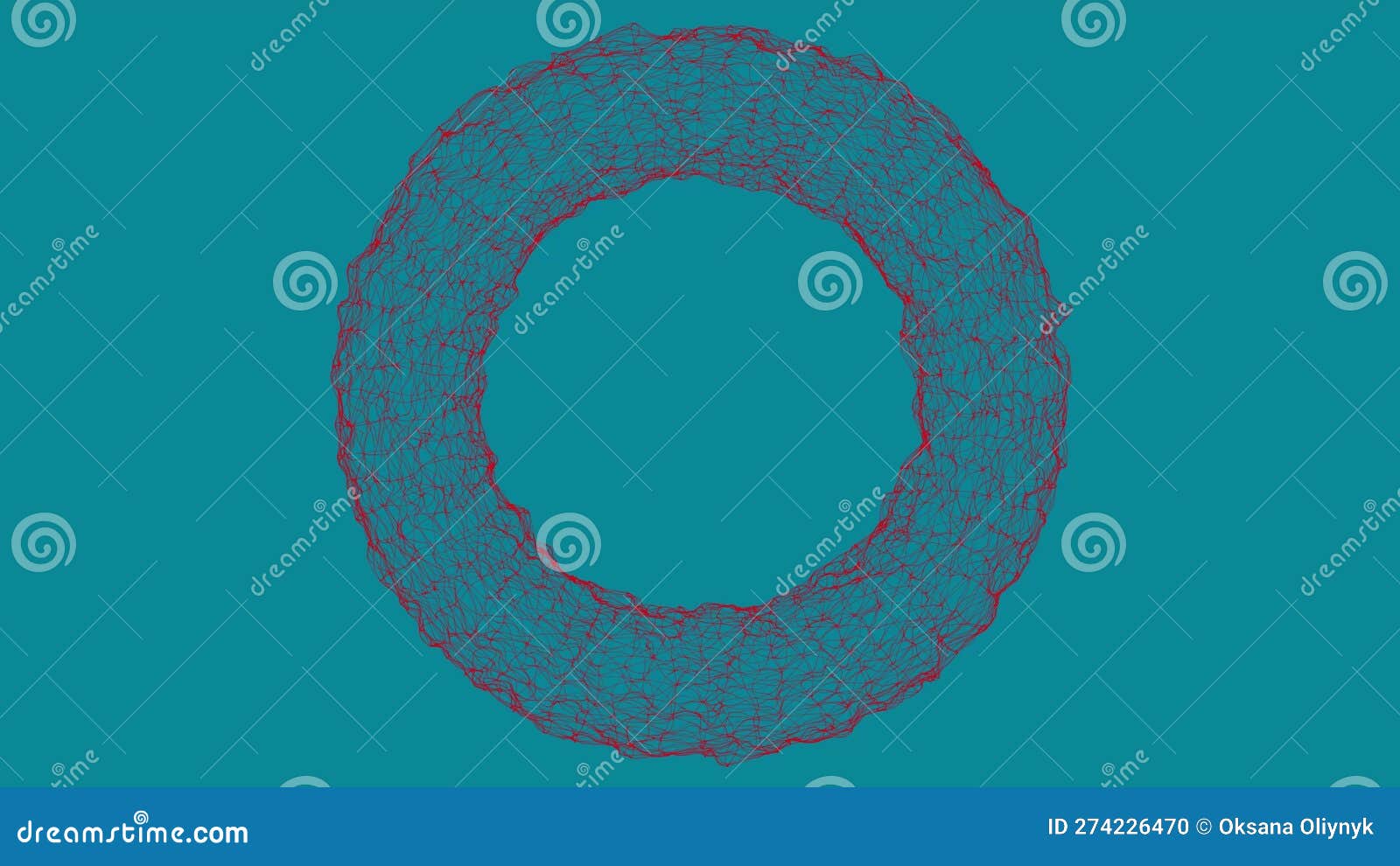 Abstract Torus of Floating Lines and Polygons with Copy Space. 3D ...