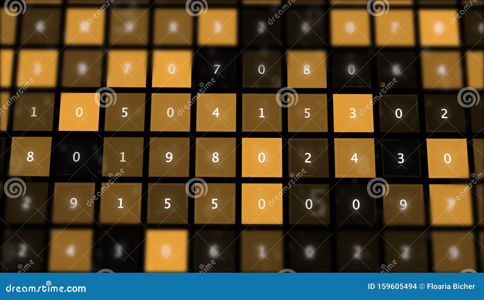 Abstract Touchpad Panel with Number Buttons. Stock Illustration ...
