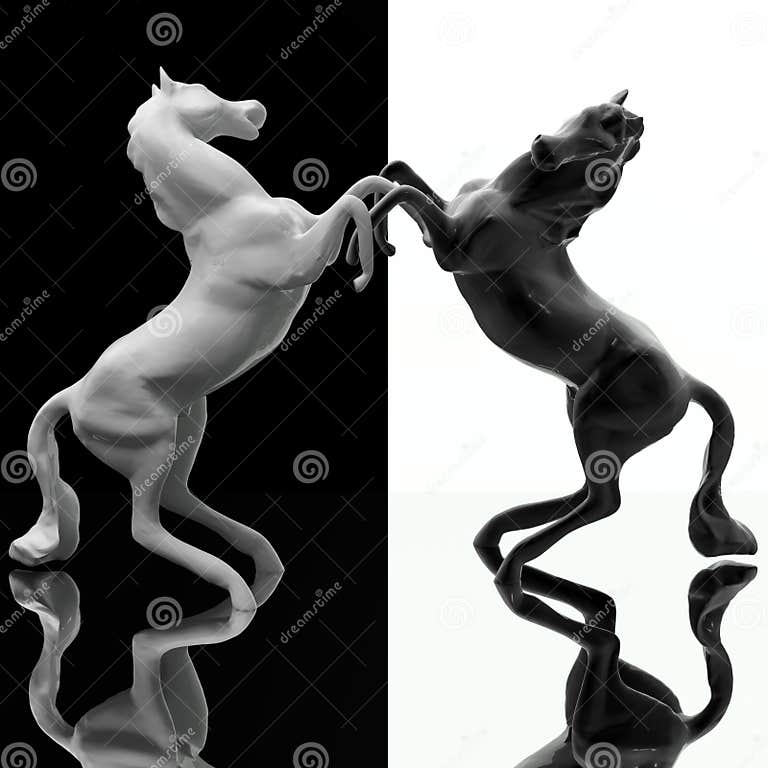 Abstract Tow Horses Background Stock Illustration - Illustration of ...