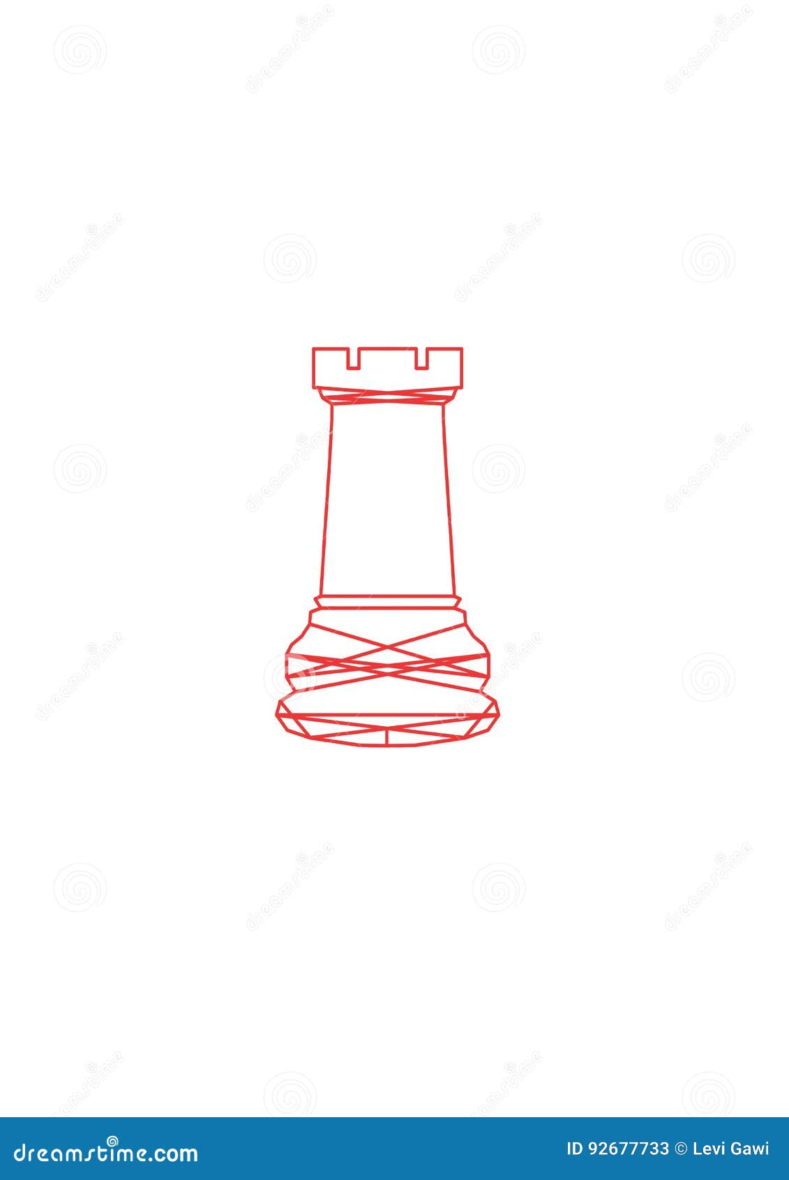 The Abstract Tower of Chess Stock Illustration - Illustration of ...