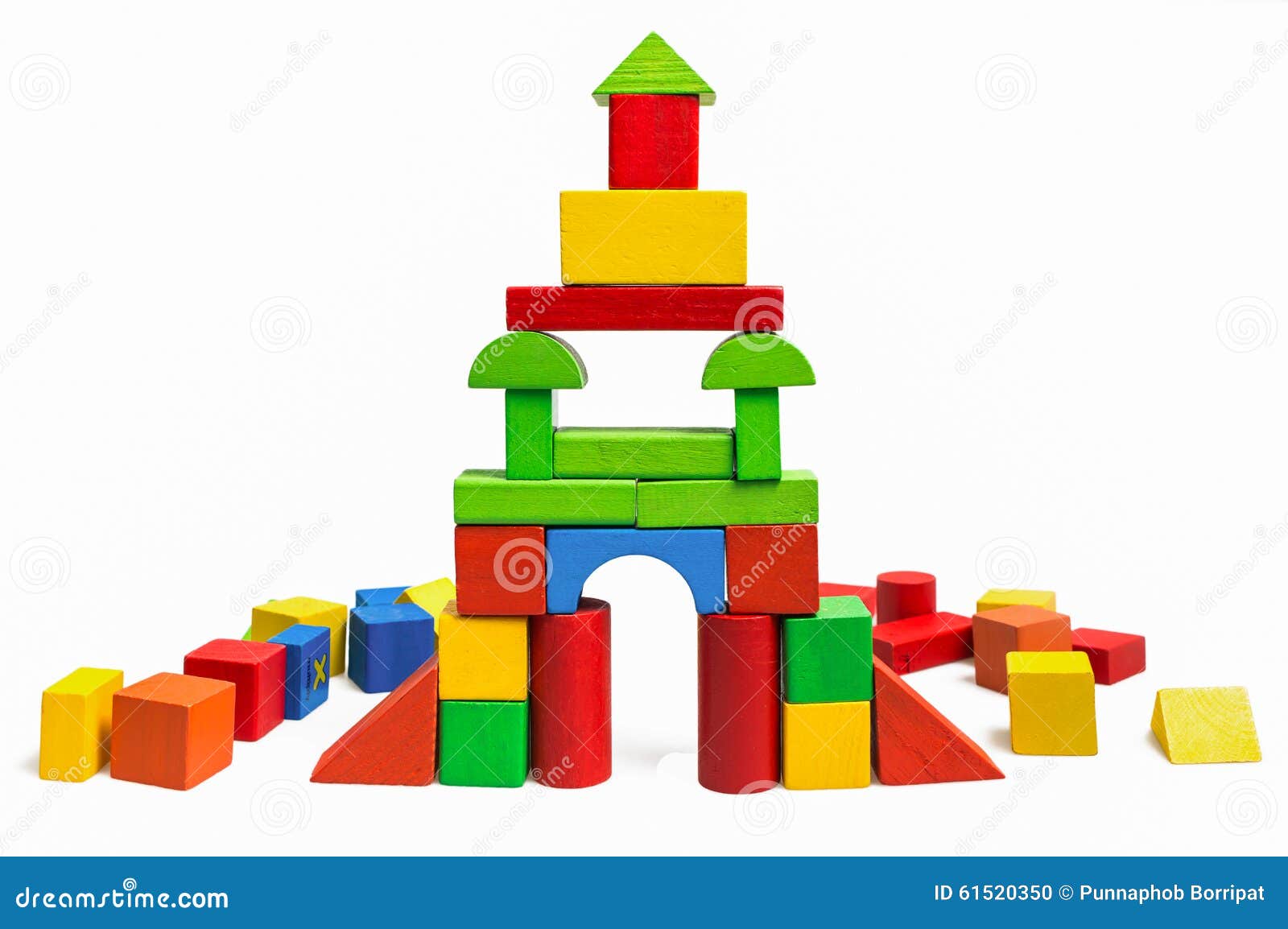 Abstract toy wooden blocks stock photo. Image of colorful - 61520350