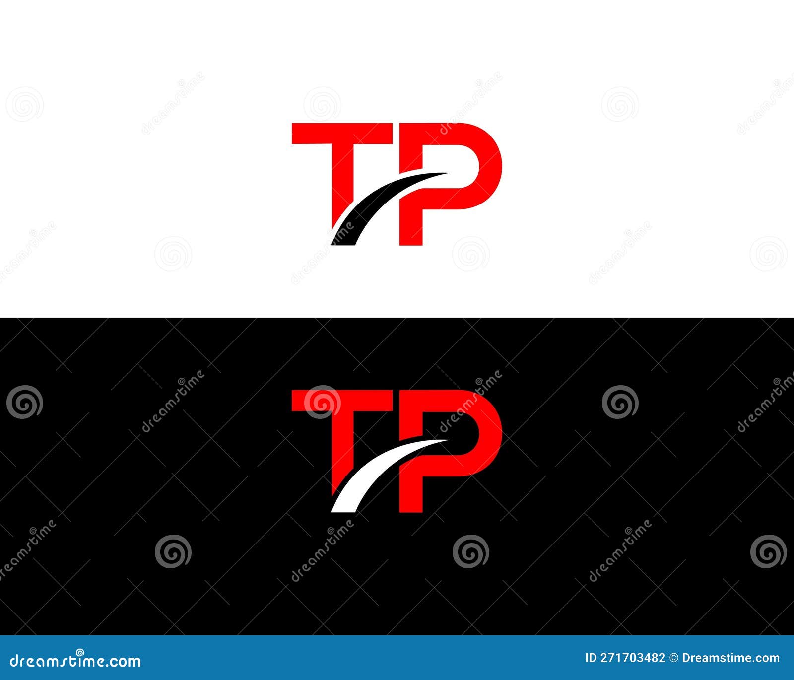 Abstract TP Logo Initial Letter Icon Design Stock Vector - Illustration ...