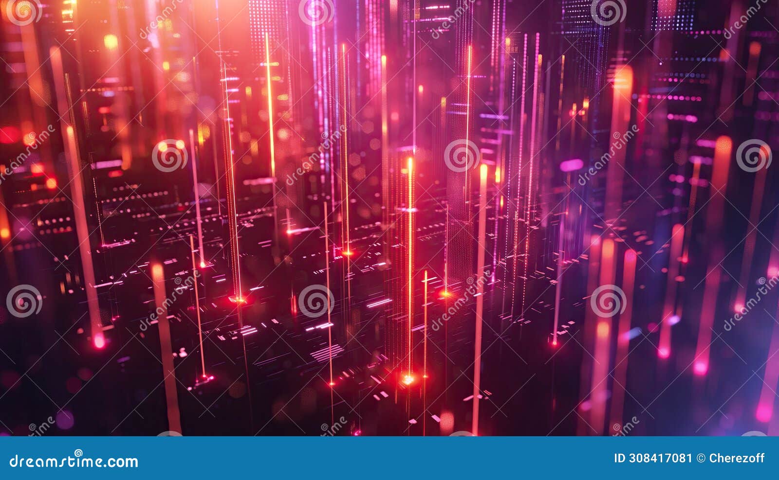 Abstract Trading Chart with Big Data Stock Illustration - Illustration ...