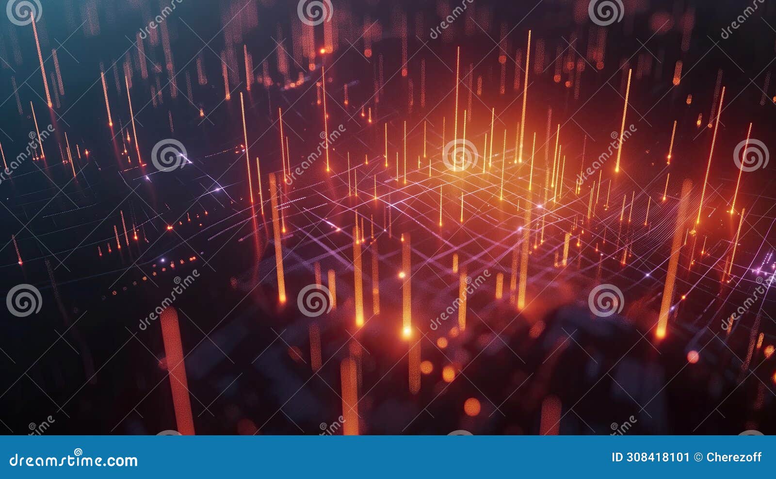 Abstract Trading Chart with Big Data Stock Image - Image of trade ...