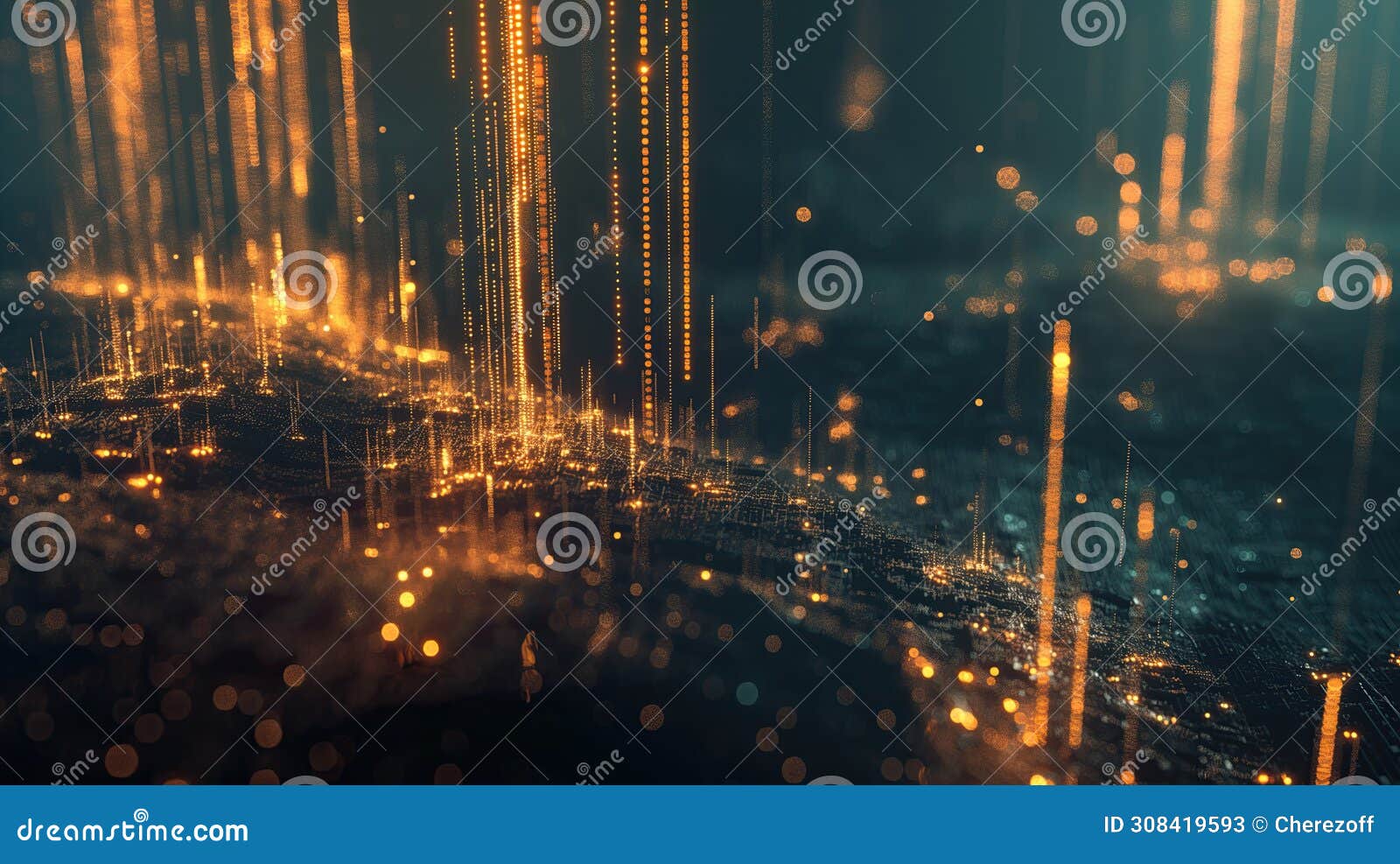 Abstract Trading Chart with Big Data Stock Image - Image of growth ...