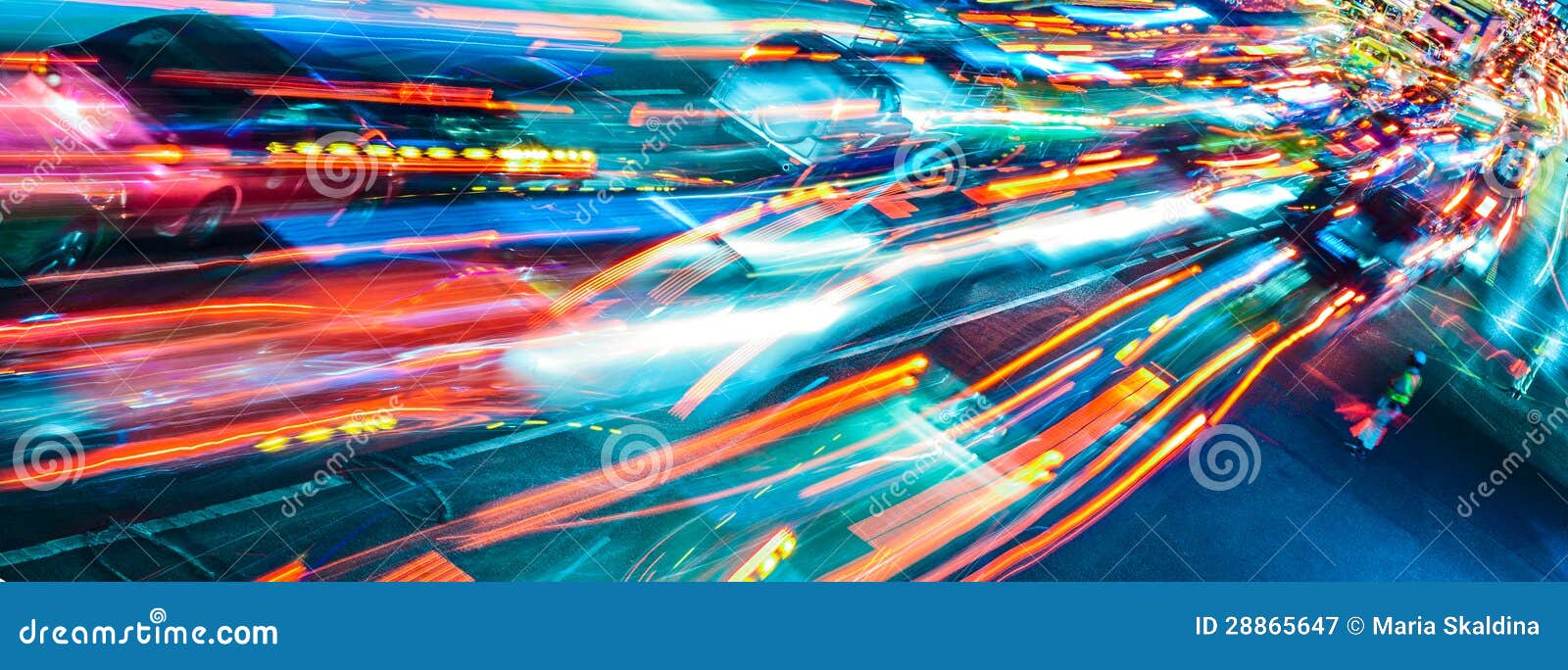 Abstract traffic stock image. Image of business, night - 28865647