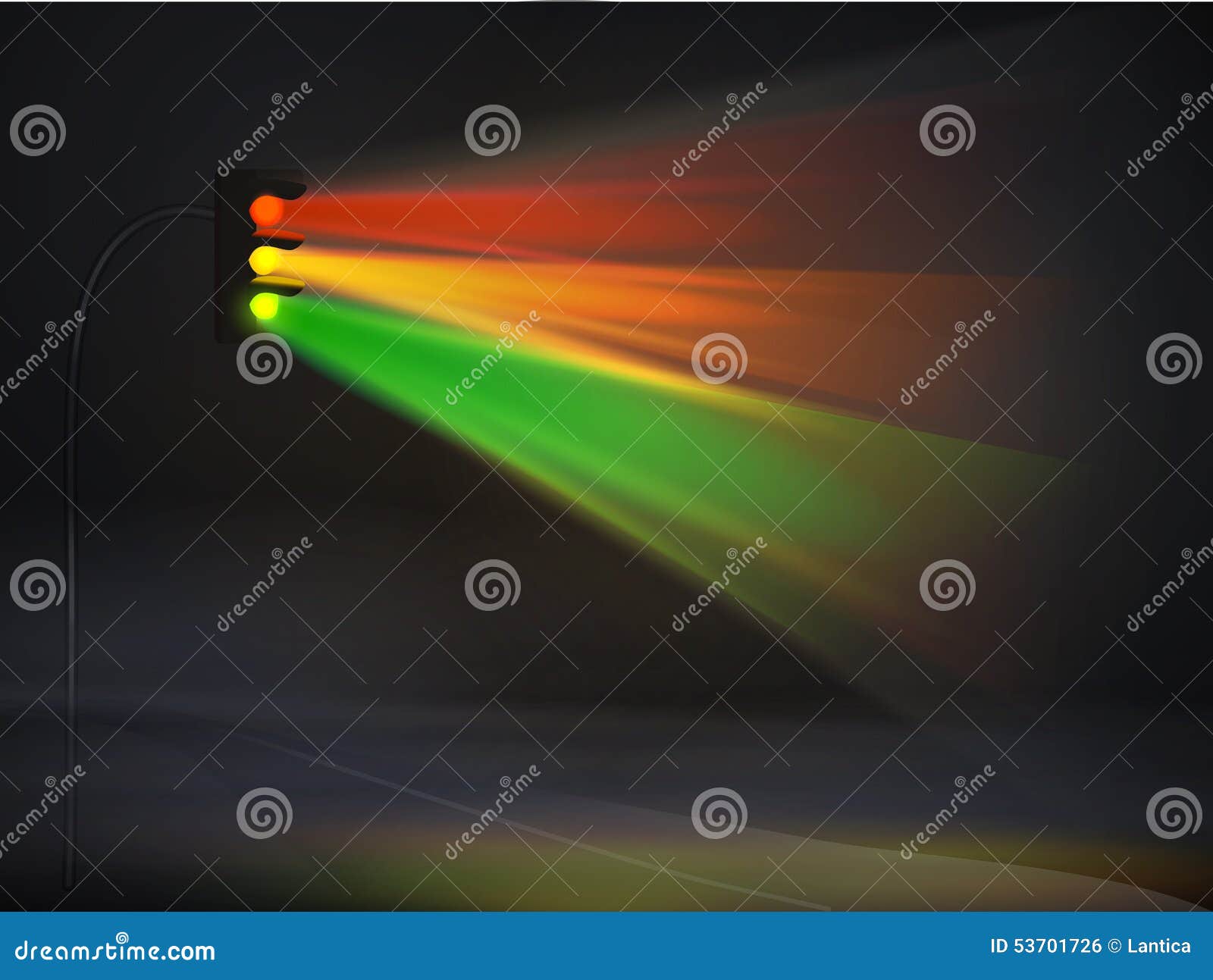 Abstract Traffic Lights in Fog Vector Background Stock Vector ...