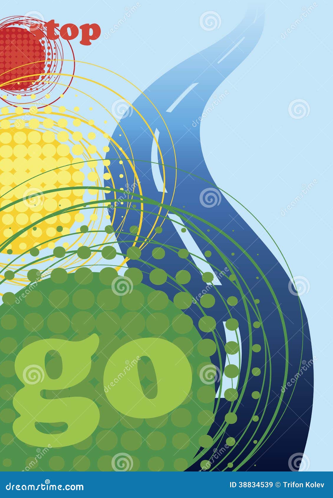 Abstract traffic lights stock vector. Illustration of signal - 38834539