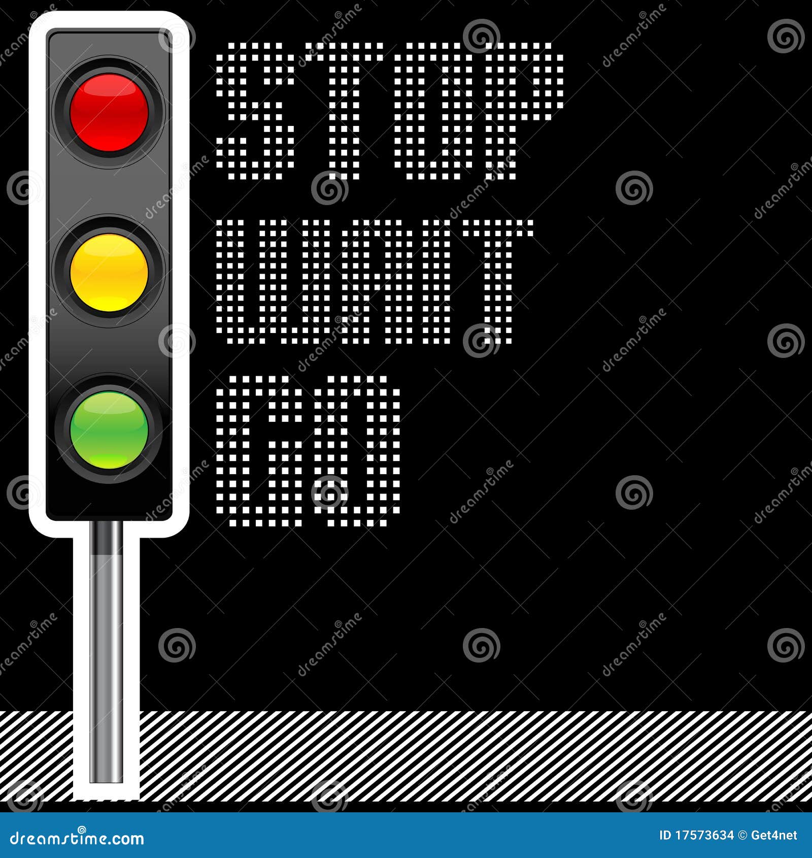 Abstract traffic signal stock illustration. Illustration of regulate ...