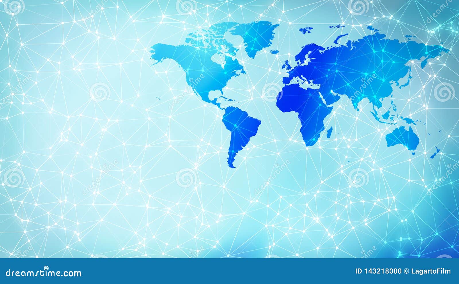 Abstract Transformation Digital Wires Polygonal Lines and World Map ...