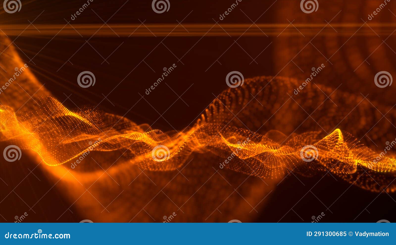 Abstract Transformation of Stylish Golden Energy Waves from Particles ...