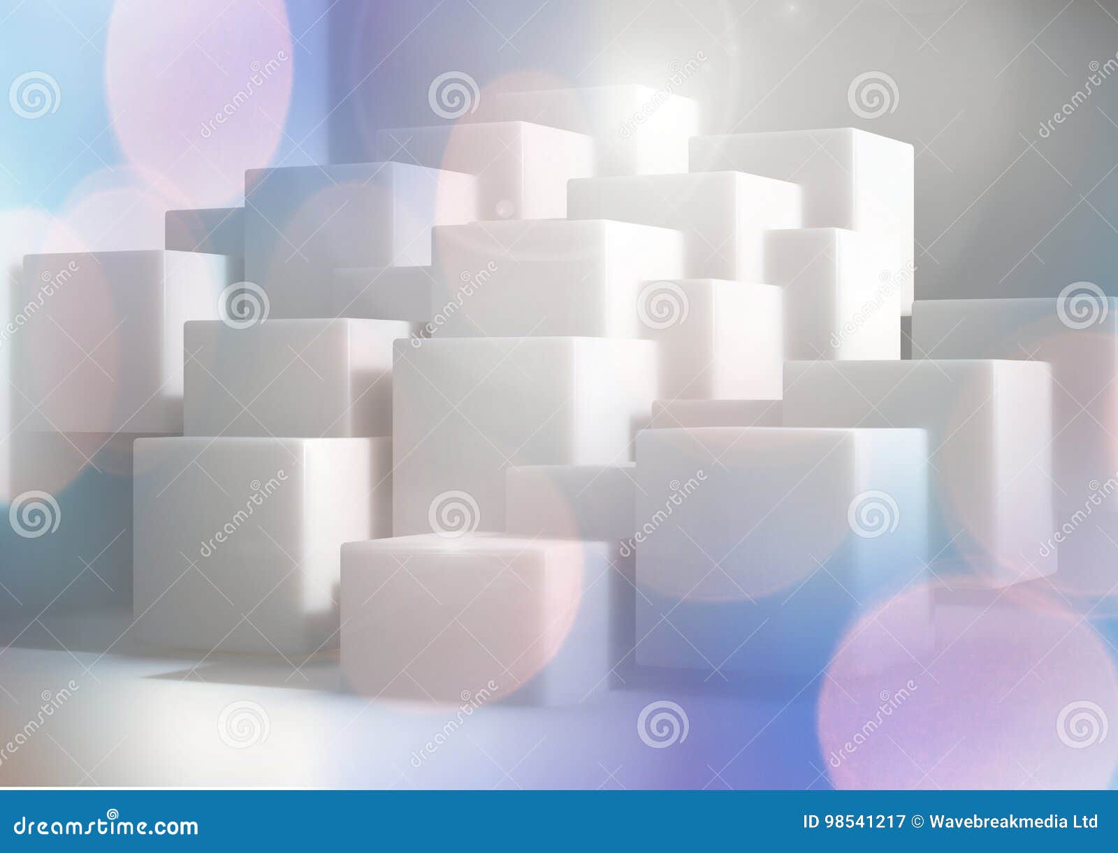 Abstract Transition with Cubes Stock Image - Image of summer, pink ...