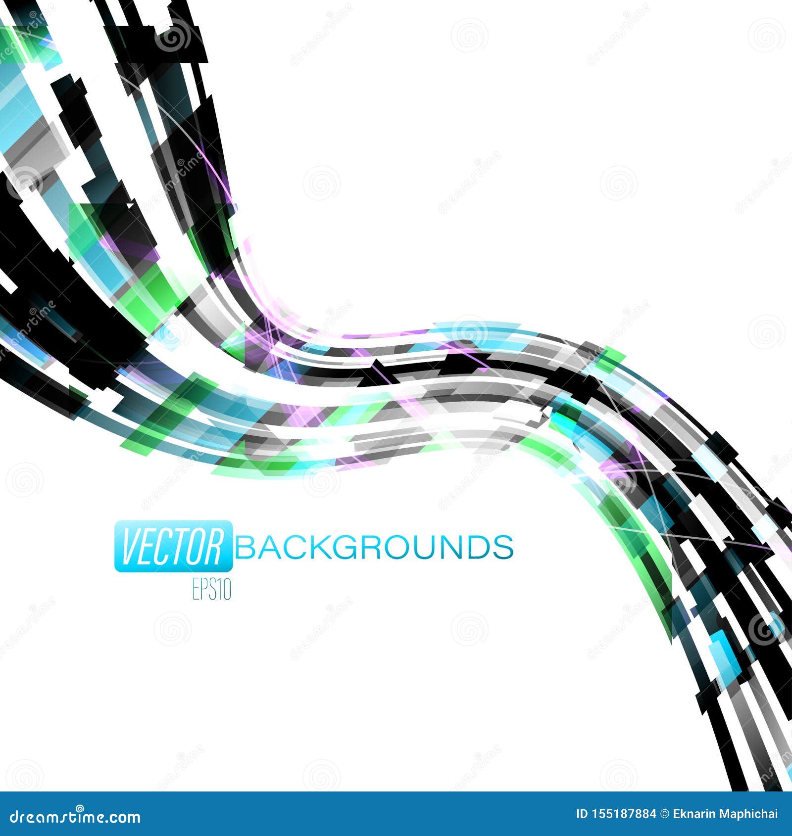 Abstract Translucent Colors Shapes on a White Stock Vector ...