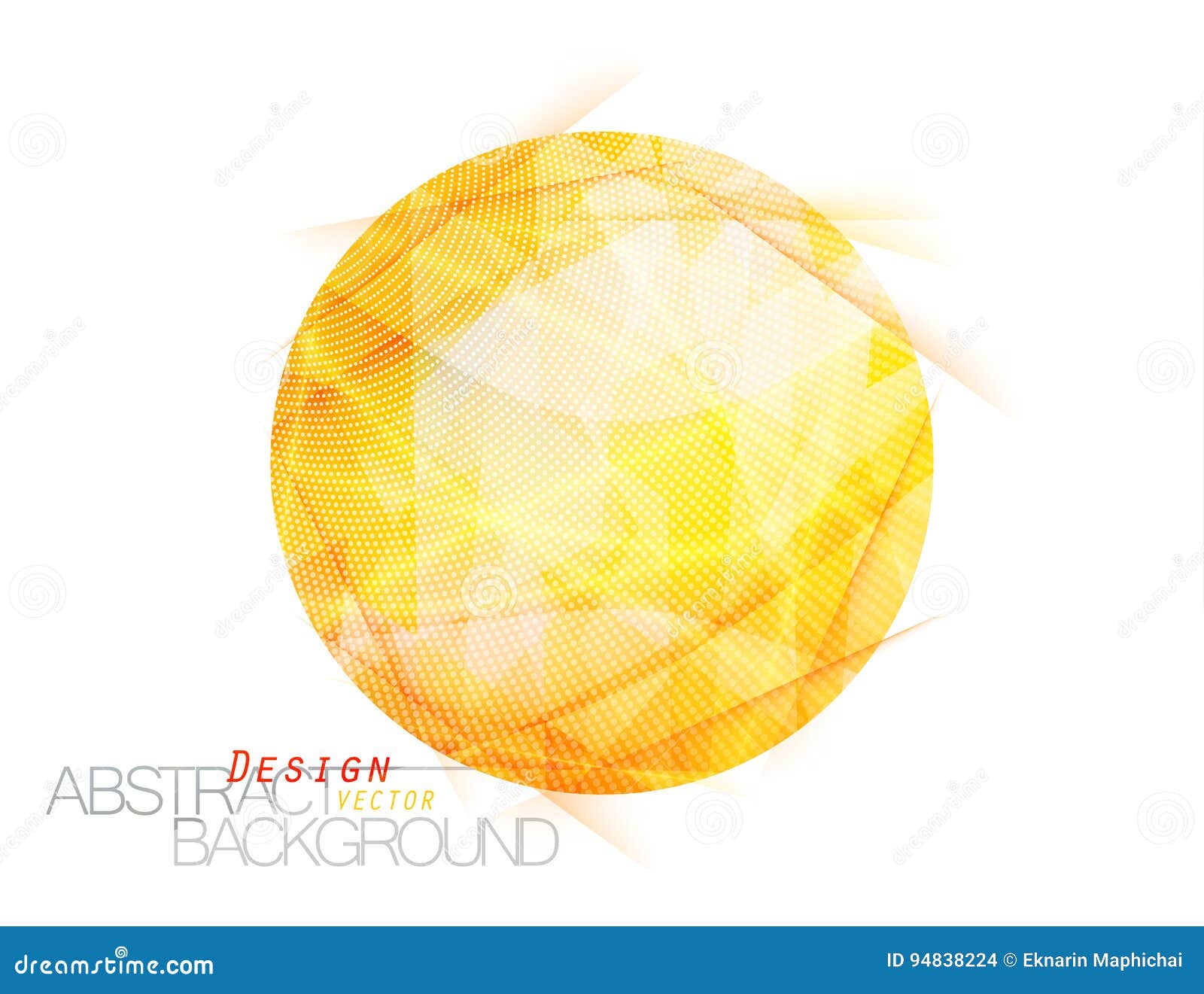 Abstract Translucent Yellow Colors Circle Stock Vector - Illustration ...