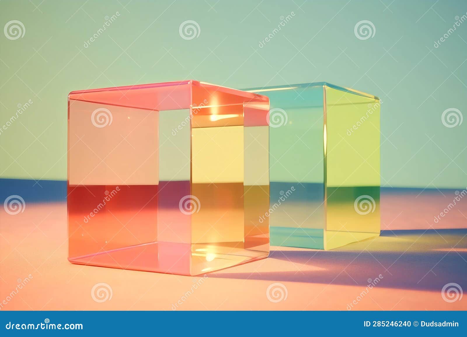 Abstract transparent cubes stock illustration. Illustration of abstract ...