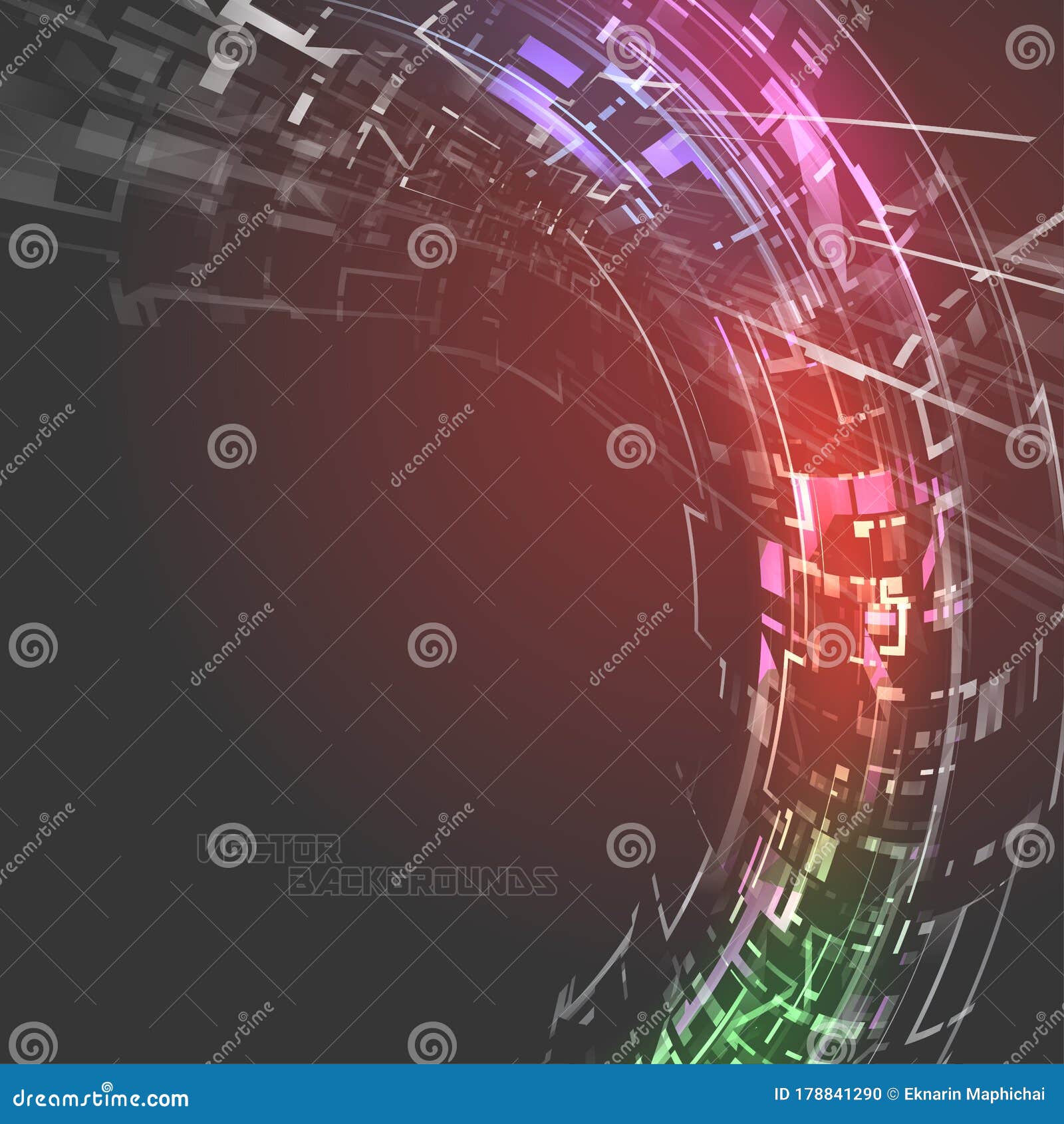 Abstract Transparent Geometry Shapes Motion Stock Vector - Illustration ...