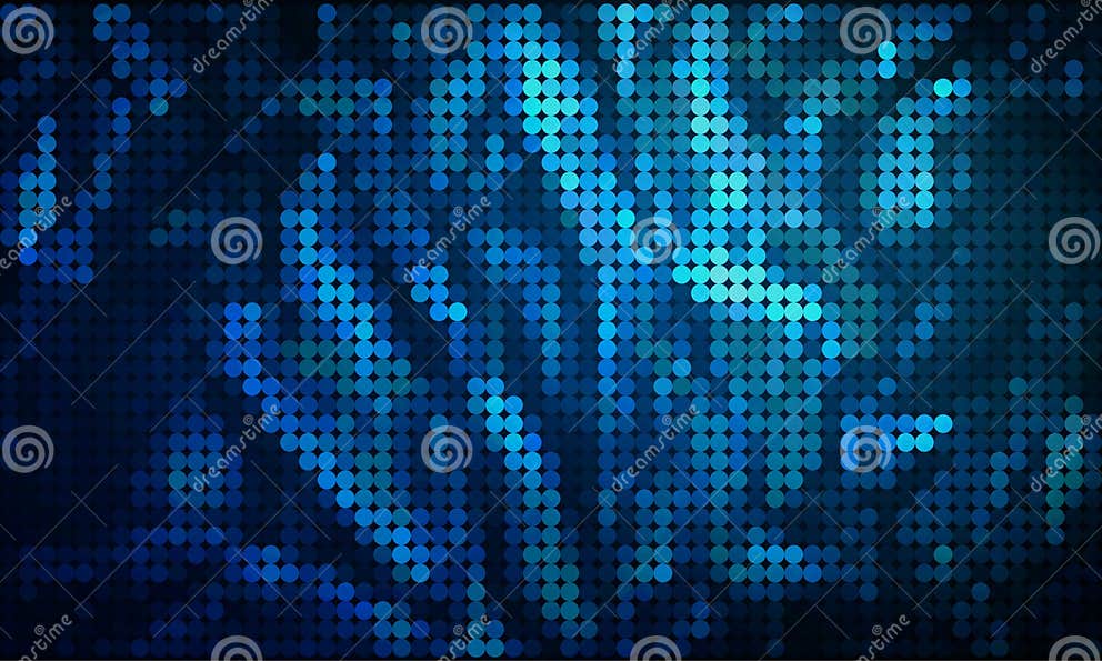 Abstract Transparent Green and Blue Dots on Black Stock Vector ...