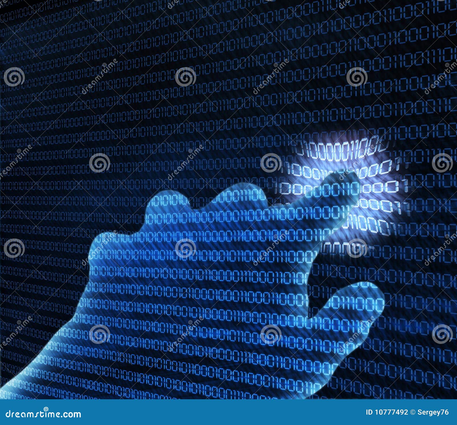 Abstract transparent hand stock illustration. Illustration of virtual ...