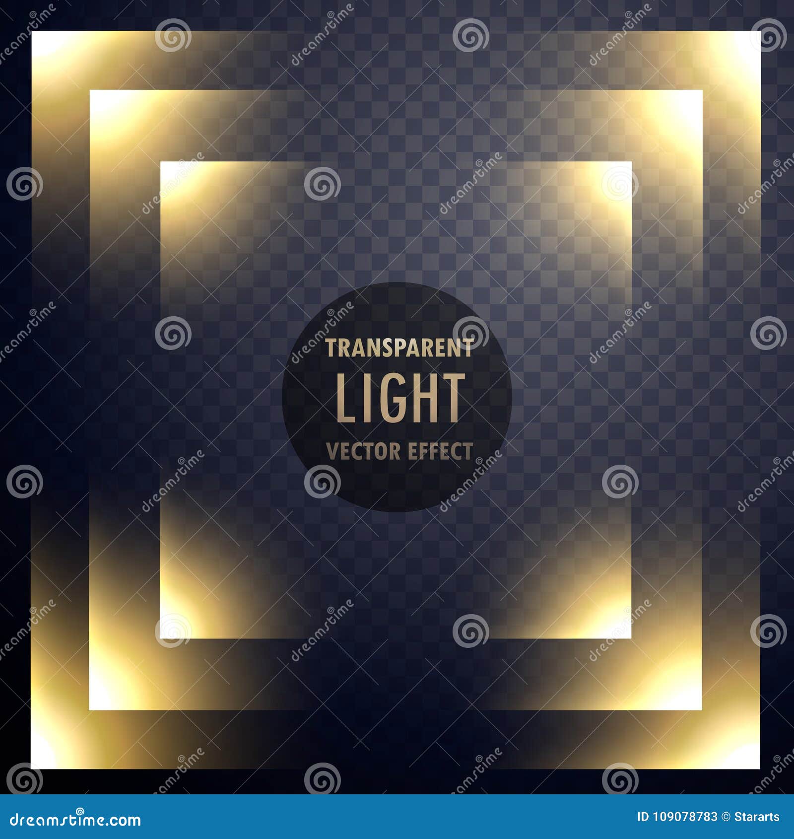 Abstract Transparent Light Effect Frame Design Stock Vector ...