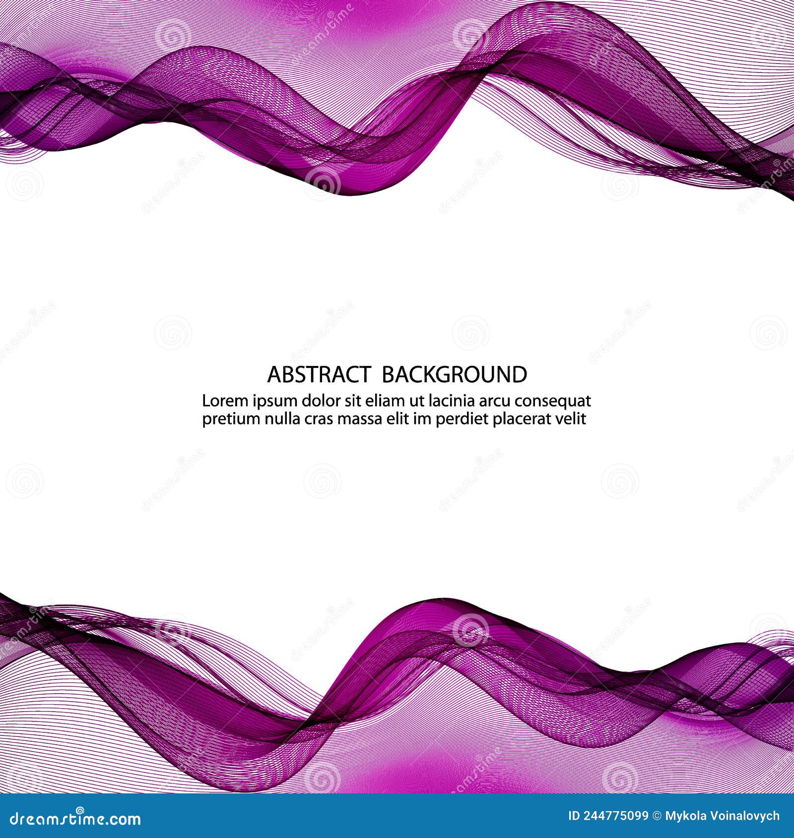 Abstract Transparent Magenta Wave Background Design, Movement of ...