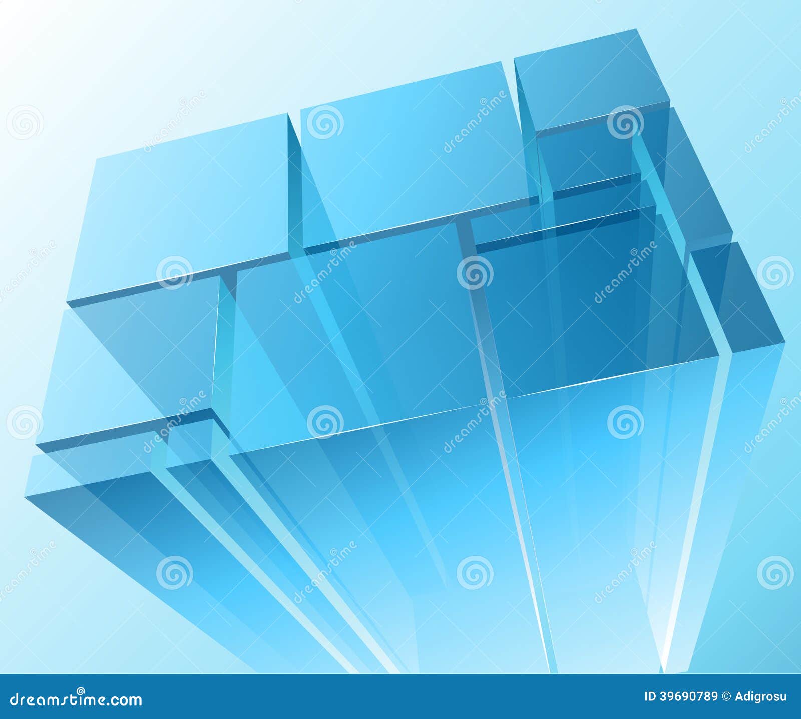 Abstract Transparent Modules Stock Vector - Illustration of clear ...