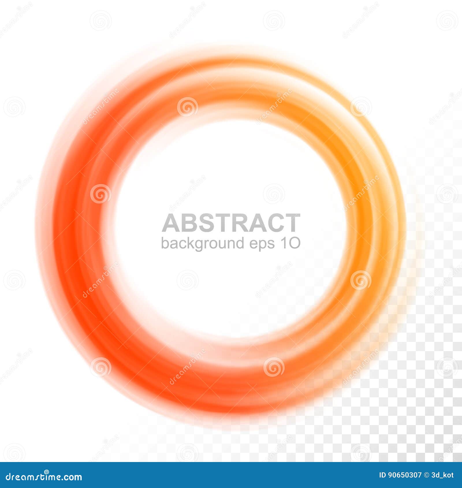 Abstract Transparent Orange Swirl Circle Stock Vector - Illustration of ...
