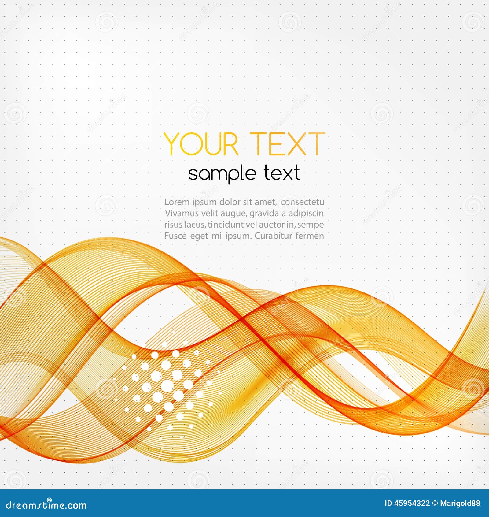Abstract Transparent Orange Wave Background Stock Vector - Illustration ...