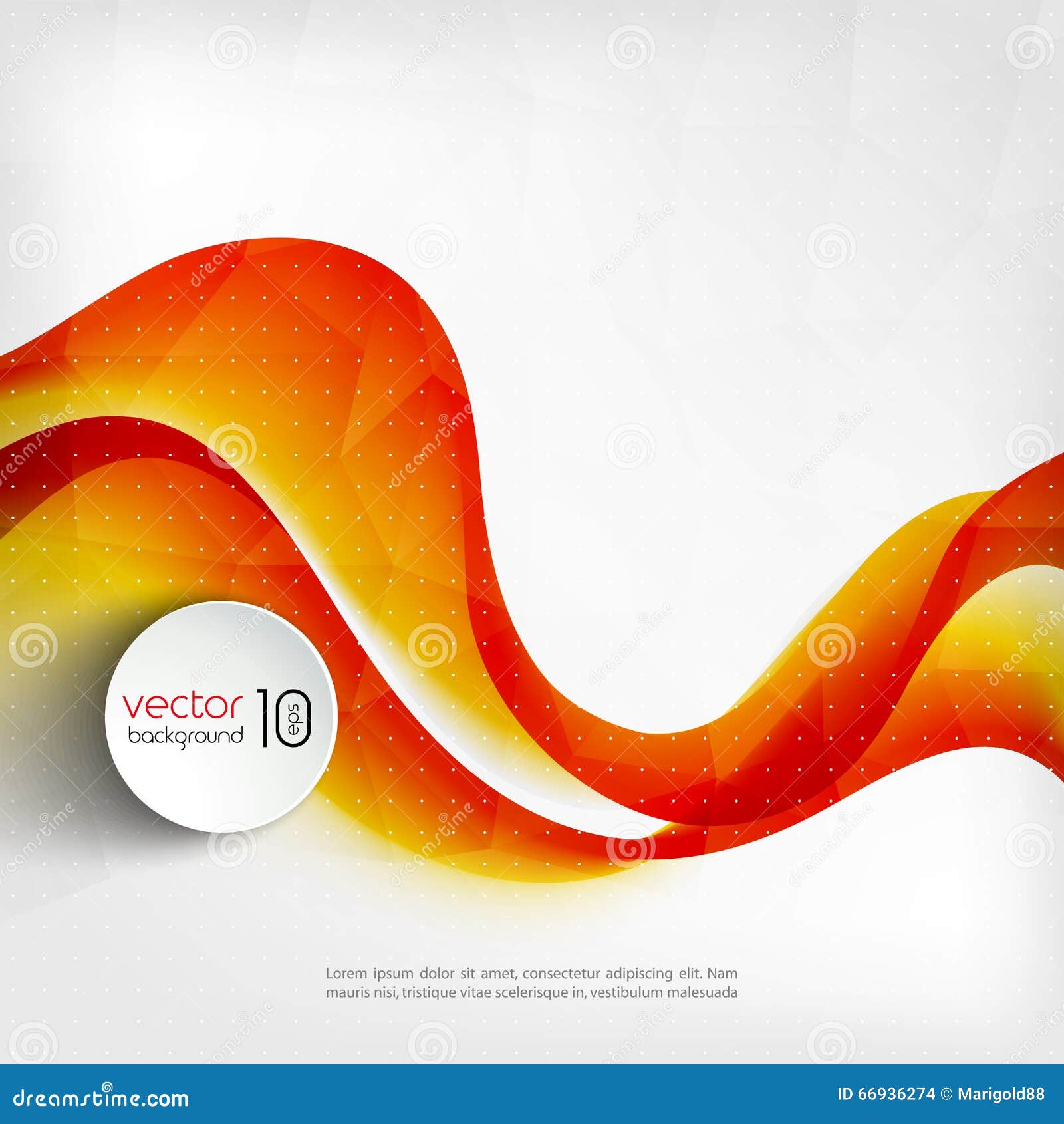 Abstract Transparent Orange Wave Background Stock Vector - Illustration ...