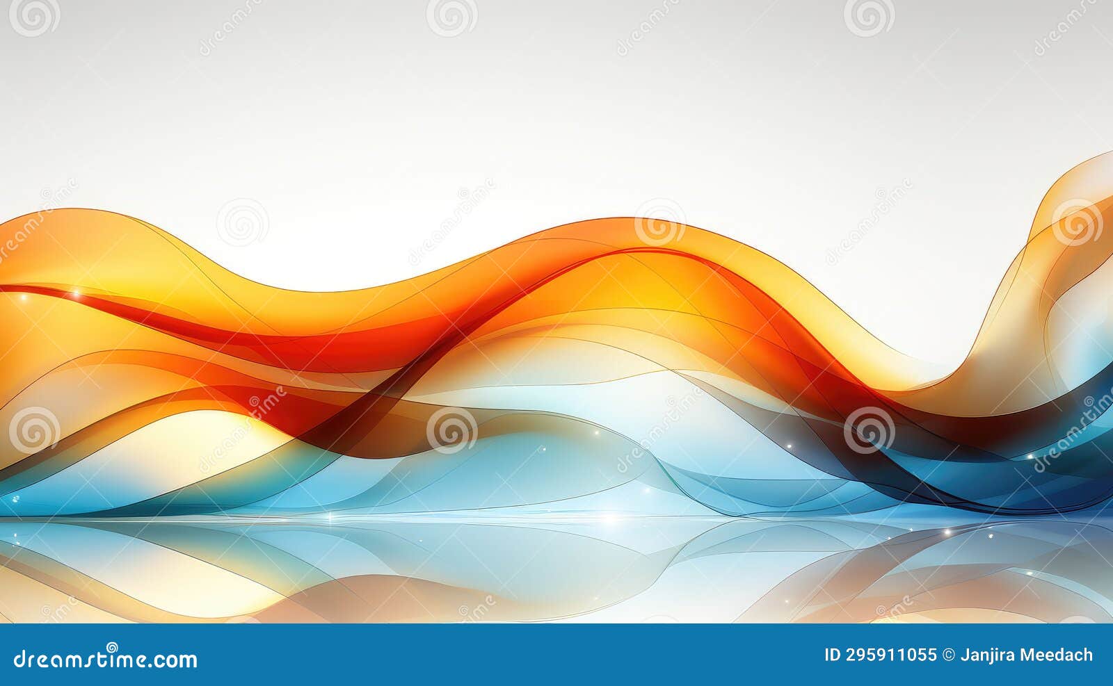 Abstract Transparent Smooth Wave Background Generative AI Stock ...