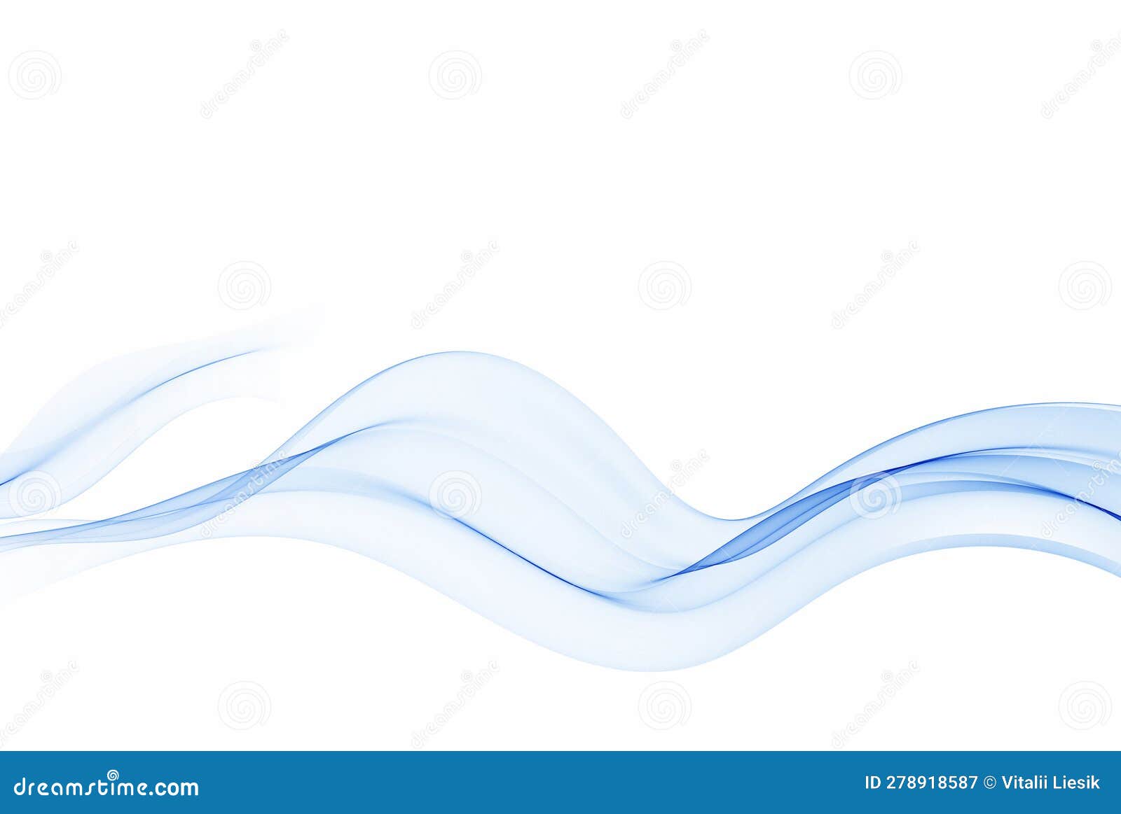 Abstract Transparent Wavy Blue Wave Background. Wave Design Element ...