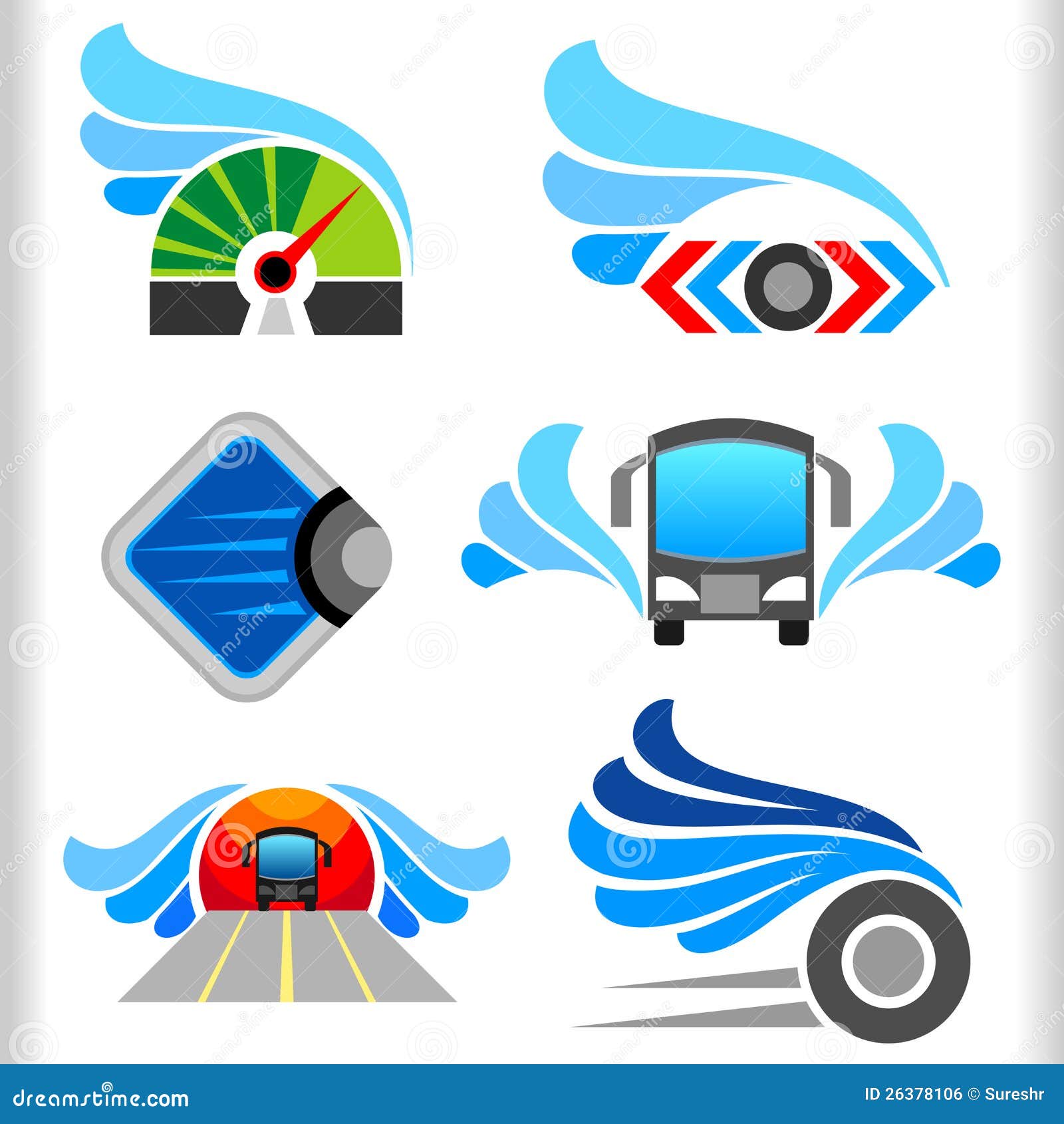 Abstract Transport Symbols and Icons Stock Vector - Illustration of ...