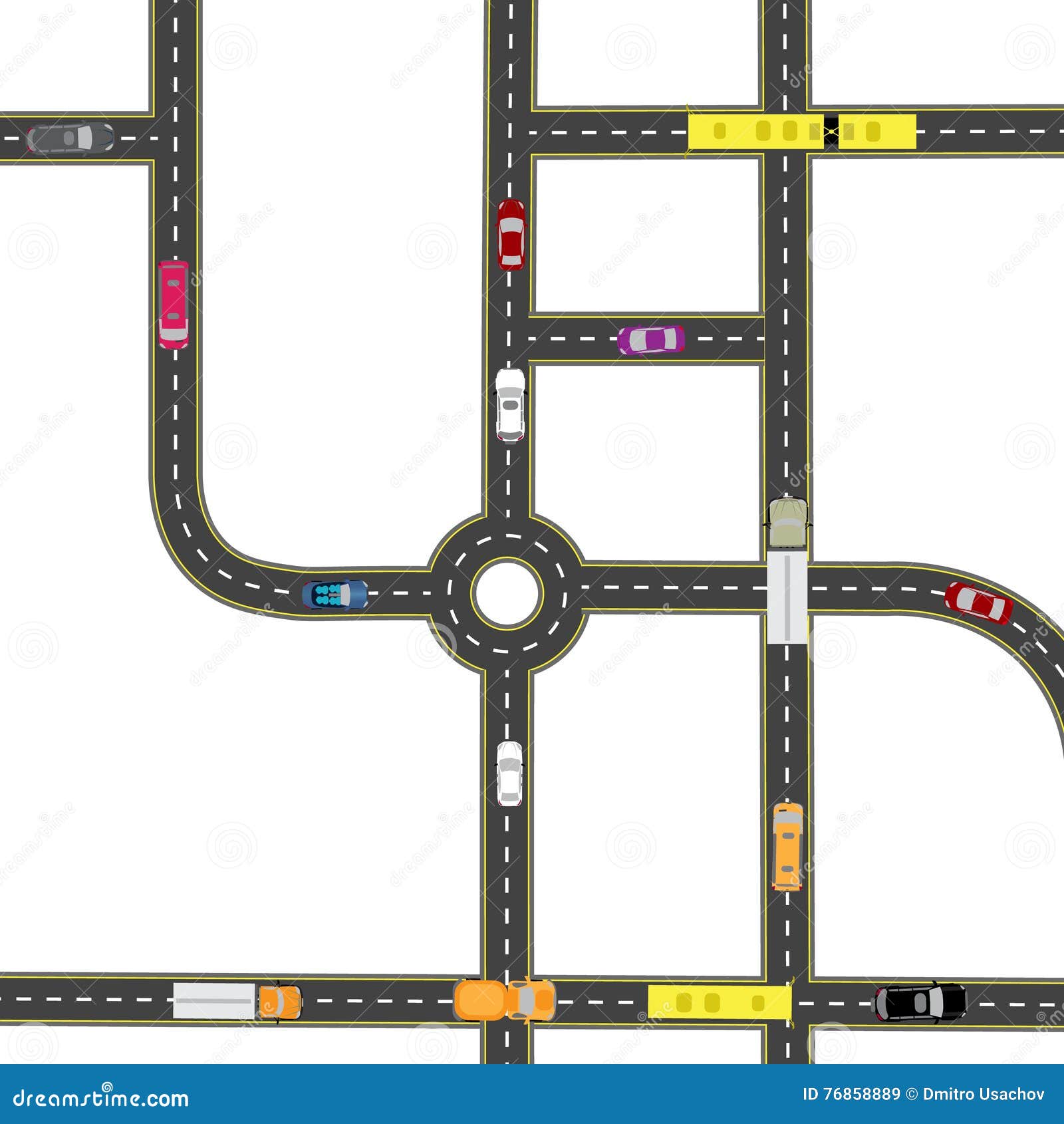 Abstract Transportation Hub. the Intersections of Various Roads ...