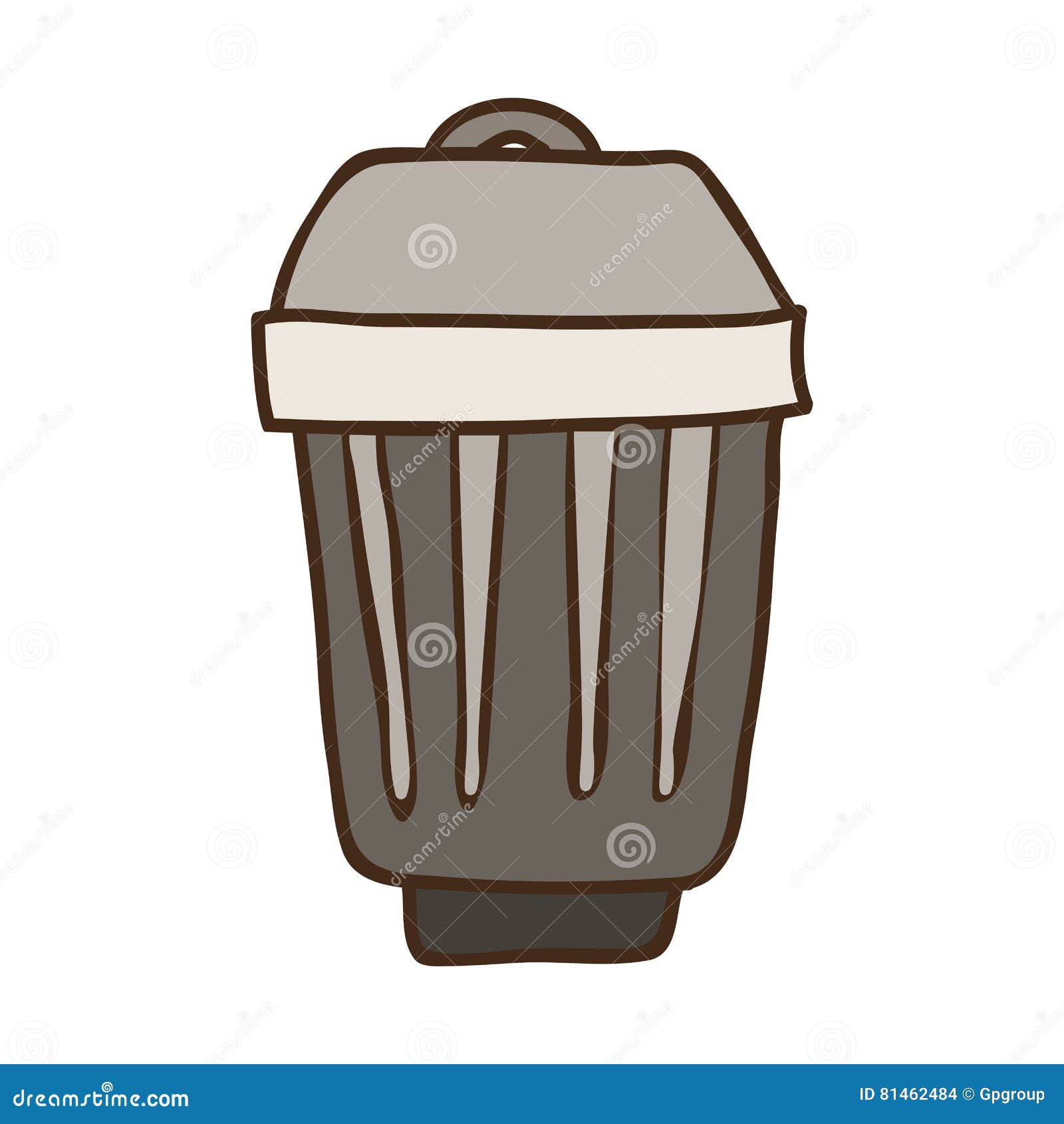 Abstract Trash Bin Flat Icon Stock Illustration - Illustration of trash ...