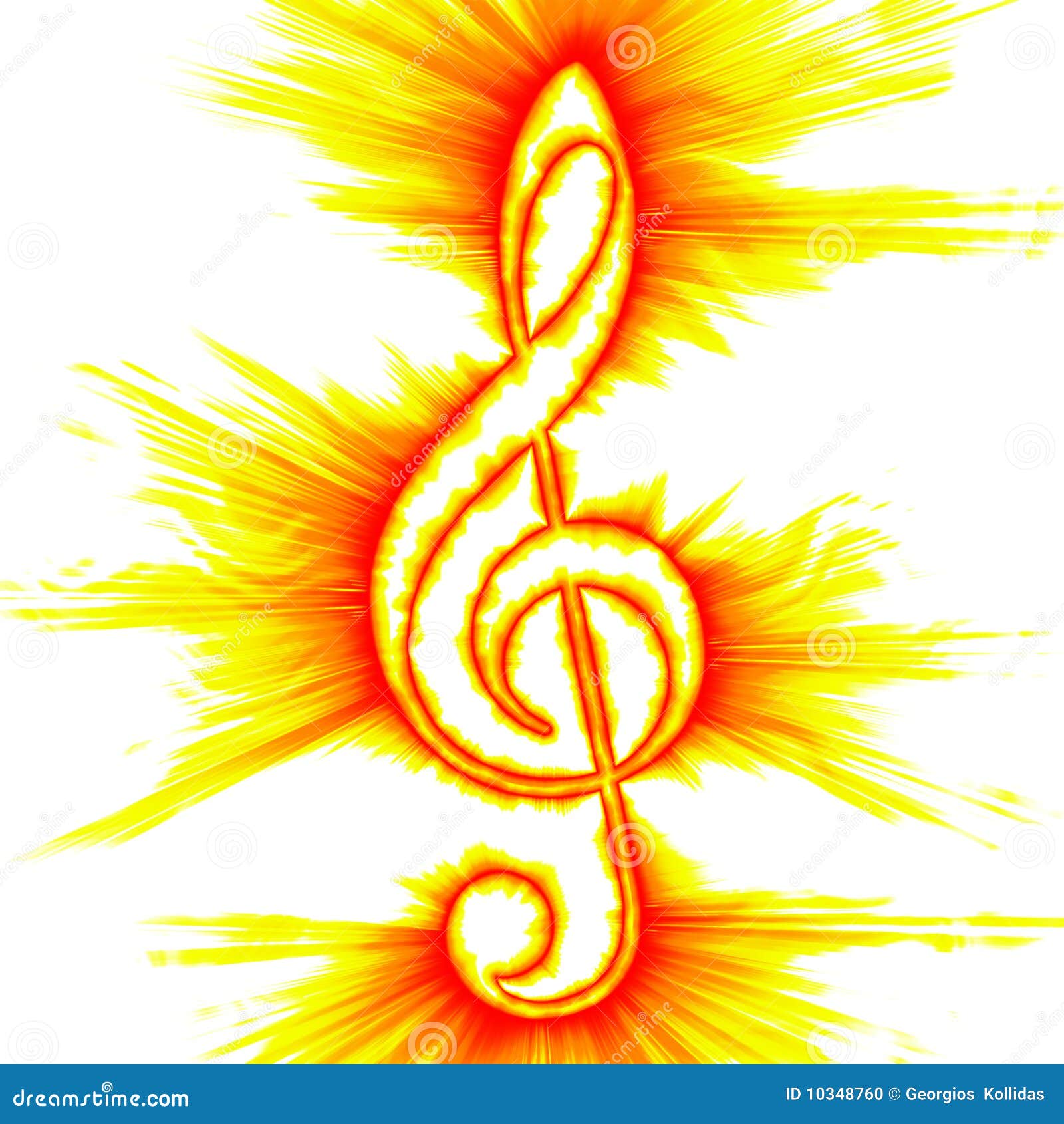 Abstract Treble Clef stock illustration. Illustration of bright - 10348760