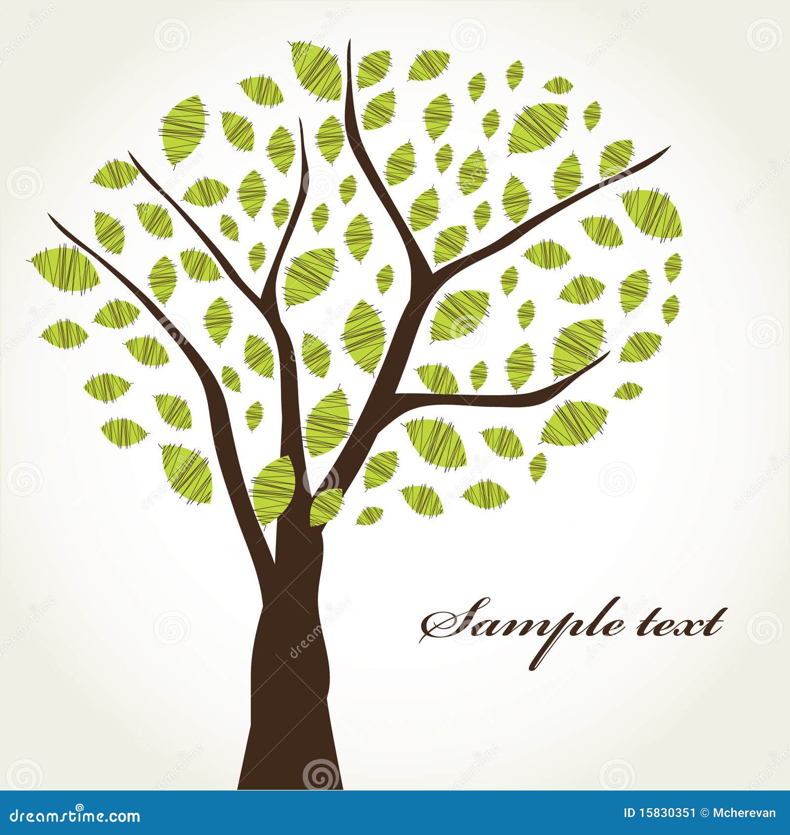 Abstract tree stock vector. Illustration of decorative - 15830351