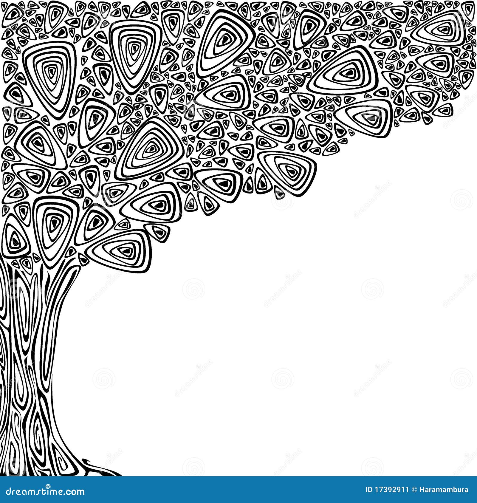 Abstract tree stock vector. Illustration of drawing, graphic - 17392911