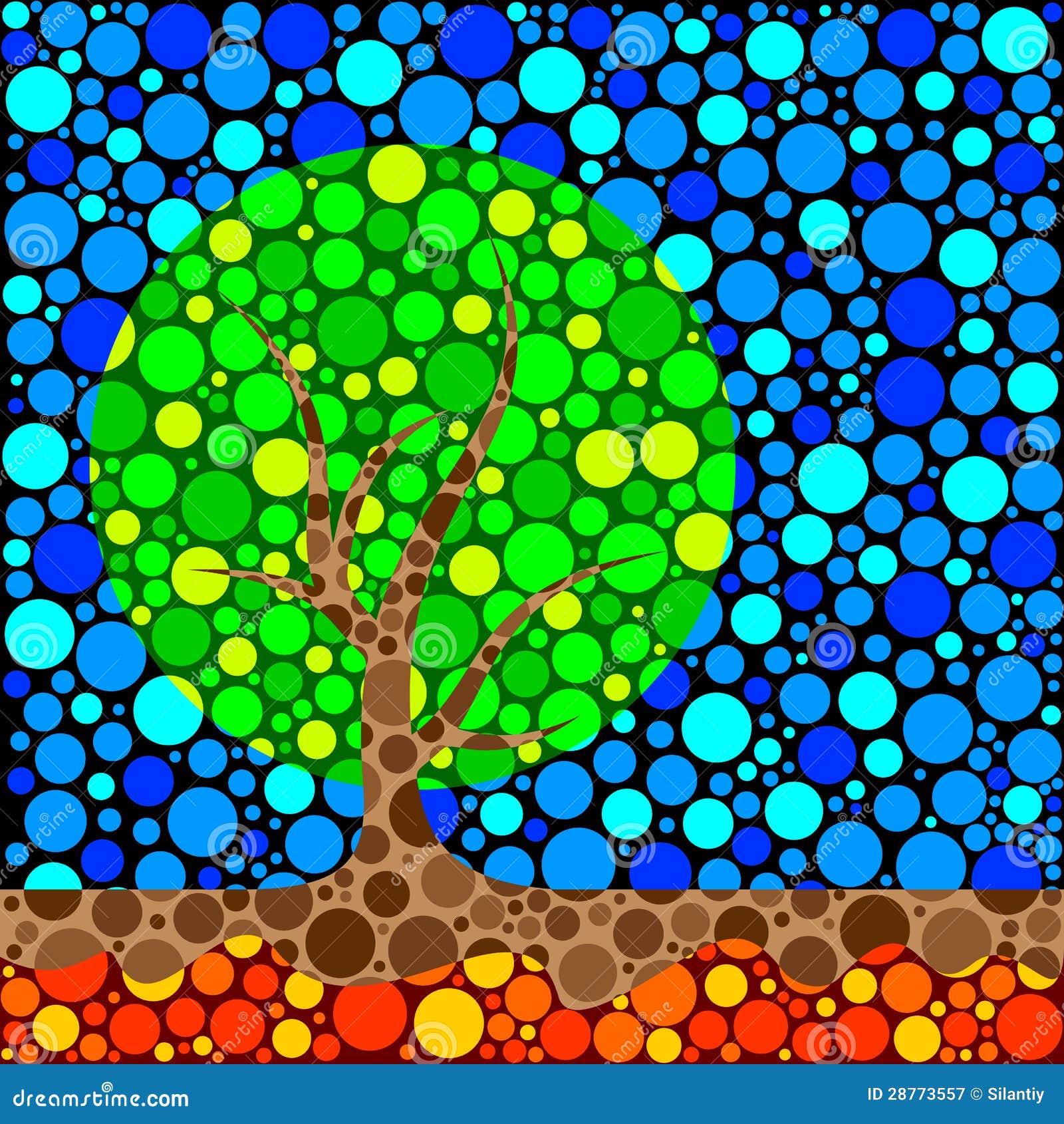 Abstract tree stock vector. Illustration of flora, halfton - 28773557