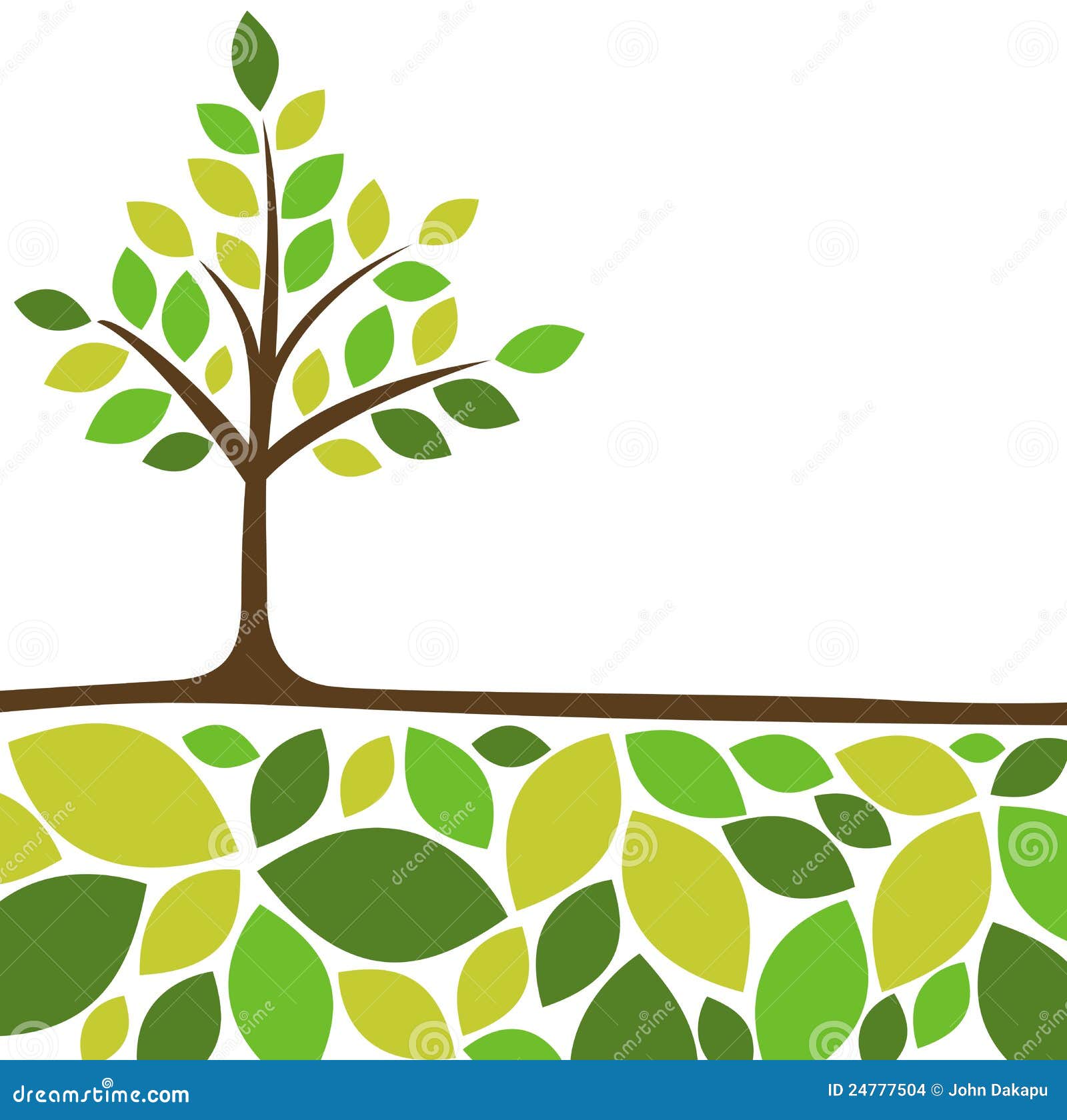 Abstract tree background stock illustration. Illustration of green ...