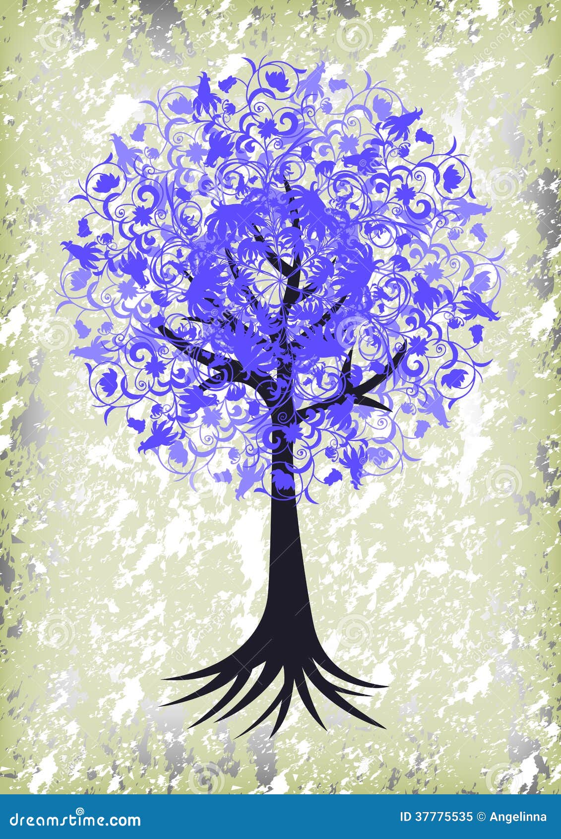 Abstract Tree with Background Stock Vector - Illustration of natural ...