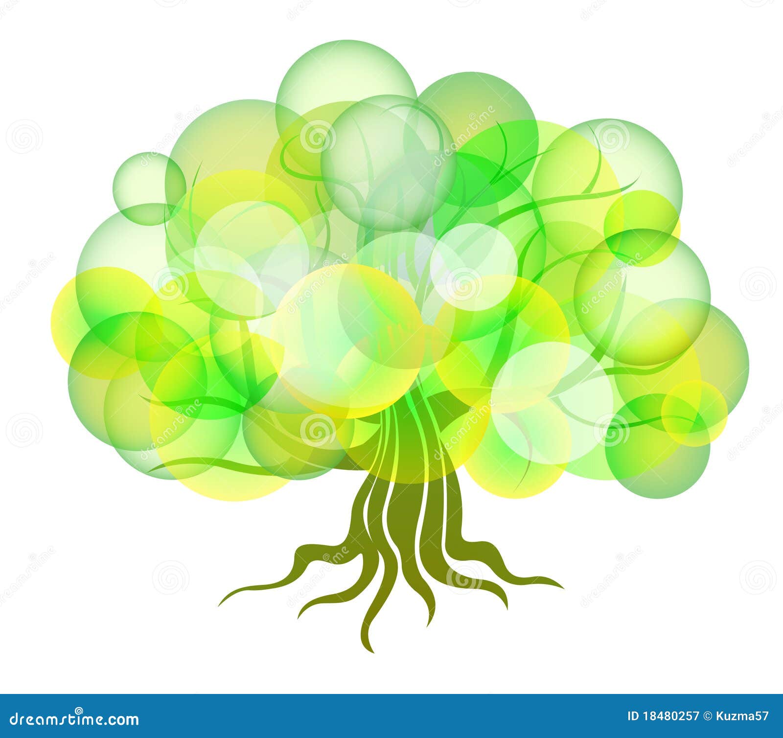 Abstract tree from circles stock vector. Illustration of macro - 18480257