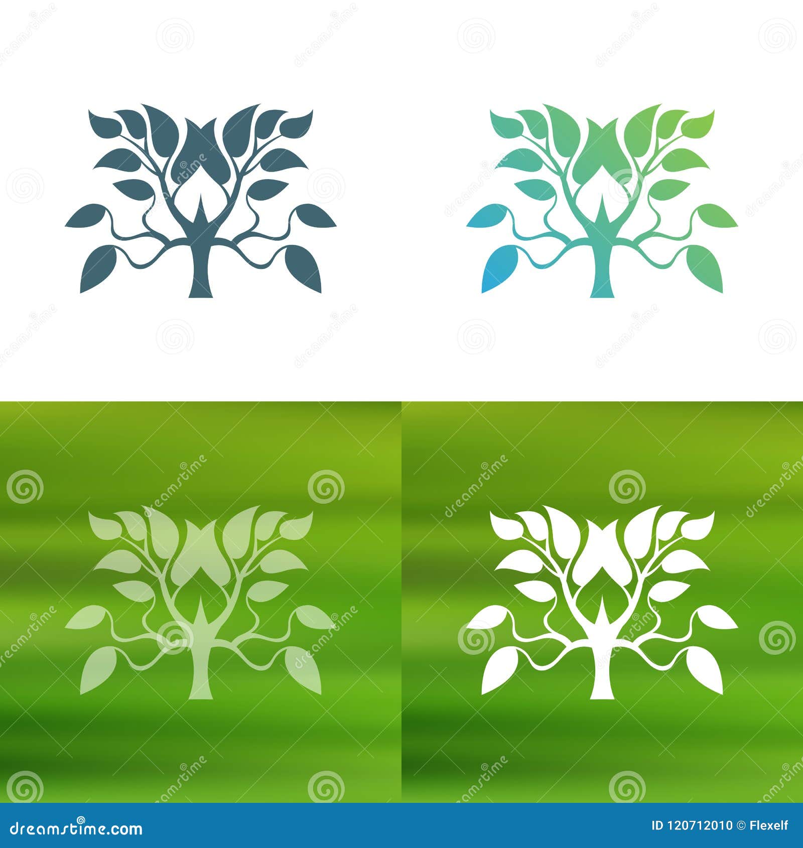 Abstract Tree Concept Logo. Stock Illustration - Illustration of floral ...